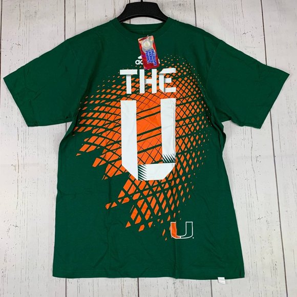 adidas | Shirts | The U Miami Hurricanes Ncaa Adidas Goto Tee Large ...